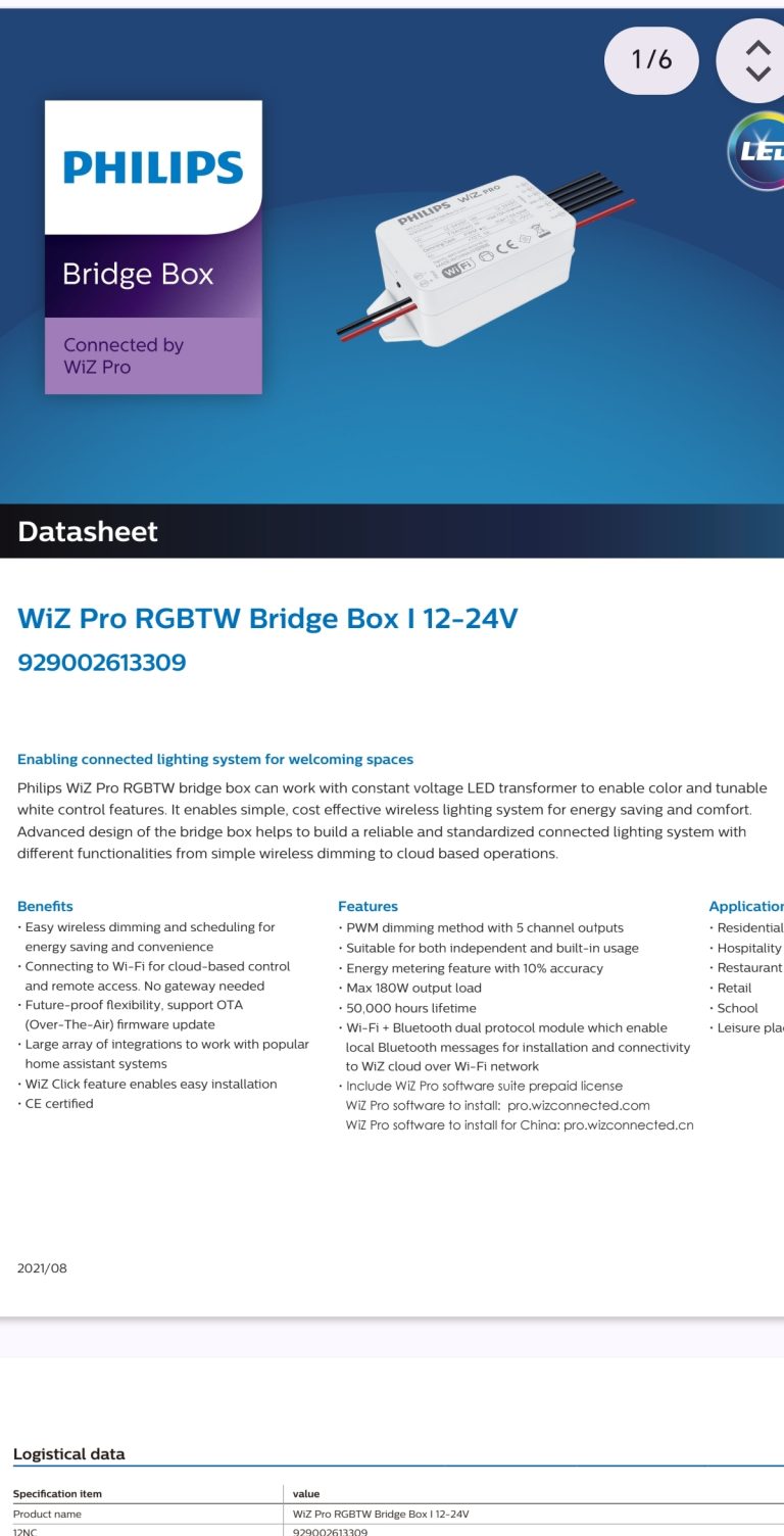 PHILIPS Wiz PRO รุ่น RGBTW Bridge Box l 12-24V – www.iottoyou.com